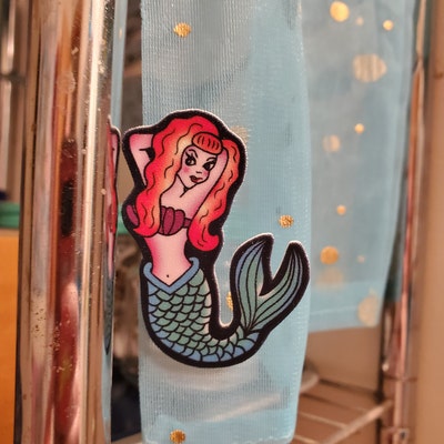 Mermaid Pinup Brooch by Dolly Cool Tattoo Style - Etsy