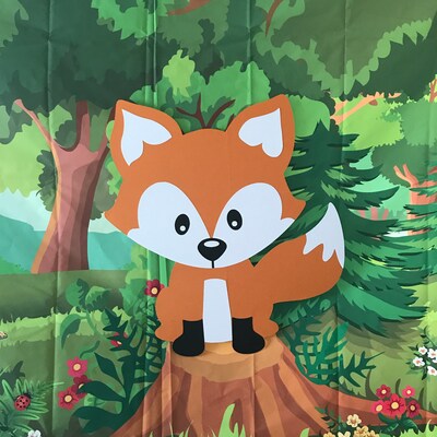 Fox Backdrop Prop Large Fox Themed Backdrop Woodland - Etsy