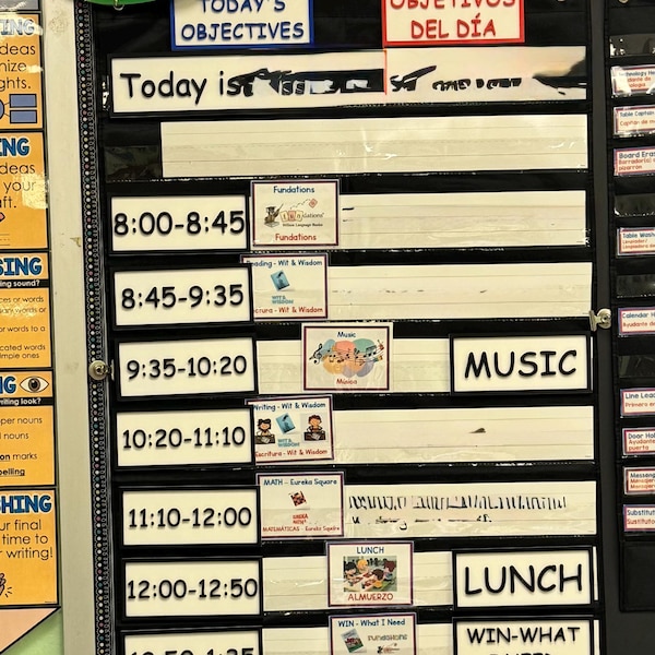 Classroom Agenda Schedule for Teacher Whiteboard Plan Daily Routine ...