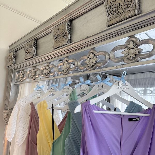 Personalised Wedding Hangers | Bride & Bridesmaid Hanger | Bridal Party ...
