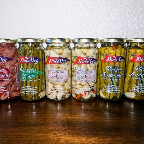 Gourmet Pickles 5-pack: Farm Fresh Pickled Vegetables With Mystery ...