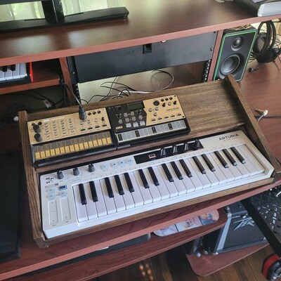 Arturia Keystep Desktop Synth Stand. Wooden Rack for Keystep 32 / 37 ...