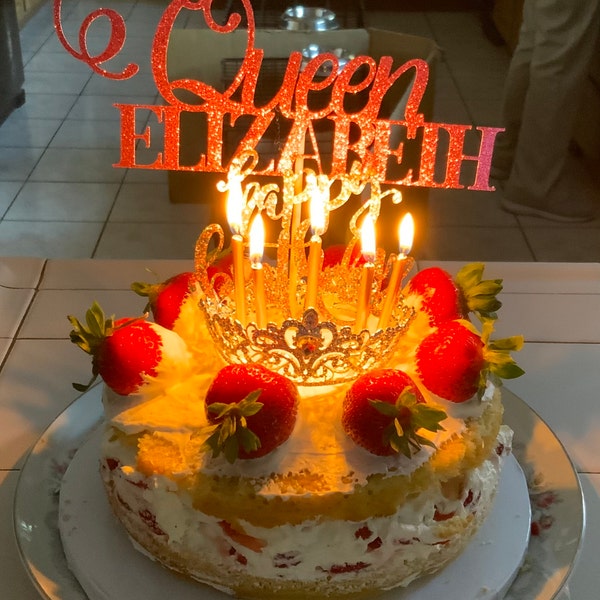 Queen Cake Topper, Queen Decorations, Queen Decor, Personalized Cake ...