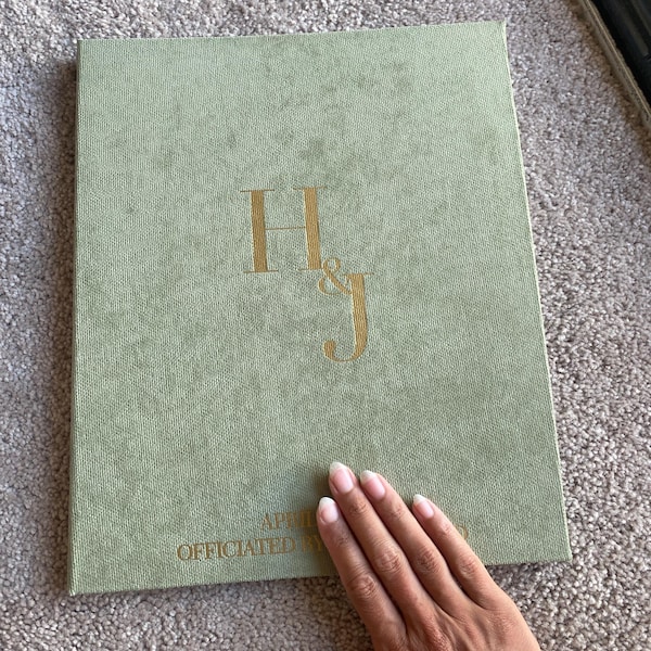 Personalized Wedding Celebrant Folder With Vows | A4 Ceremony Book for ...