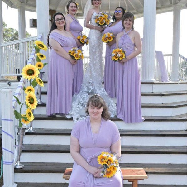Lilac Bridesmaid Dress, Convertible Dresses, Beach Dress, Infinity ...
