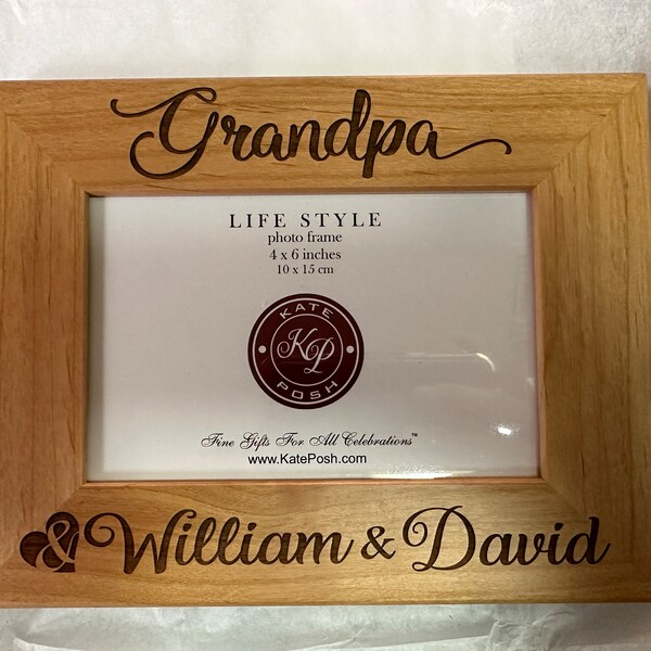 Personalized-grandpa & Me Picture Frame. Best Grandpa Ever, First Time ...
