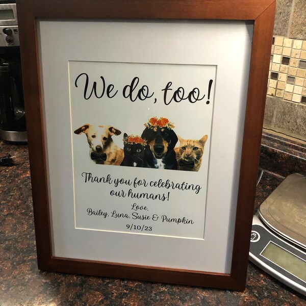 Pet Wedding Favor Sign, Custom Dog Open Bar, Digital Download Dog ...