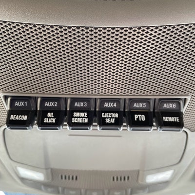 Custom Upfitter AUX Switch Decals Stickers Labels Fits: 2017 and up ...