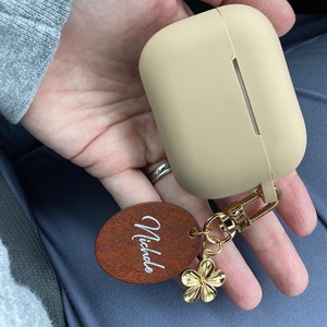 AirPod Pro 3 Case With Natural Wood Keychain,custom Shock Proof Holder ...