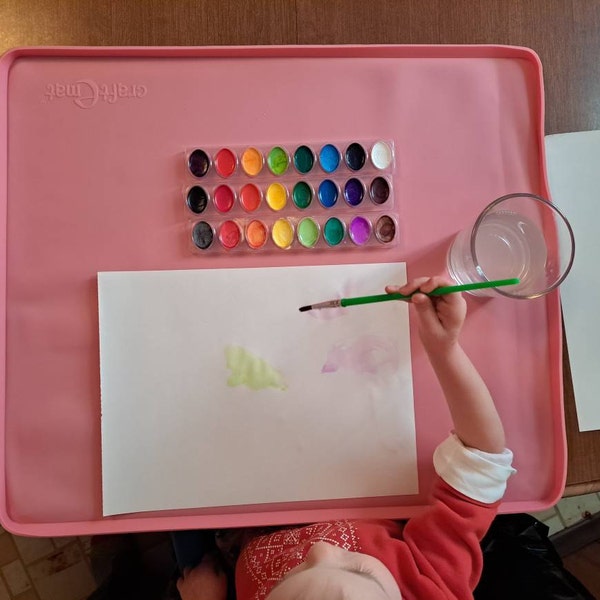 Oversize Silicone Craft Mat – Worry-free Messy Play Mat (21 1/4" X 18 ...