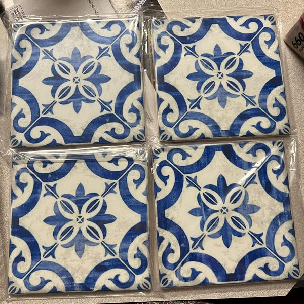 Blue Decorative Ceramic Tile - Vintage Moroccan Design Ceramic Kitchen ...
