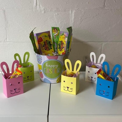 SVG File: Cute Easter Bunny Treat Box / Gift Box / Favor Box Cut File ...