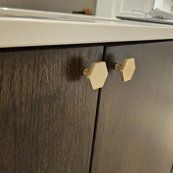 Walnut Wood Handle Closet Door Pull Walnut Drawer Single Hole Knob ...