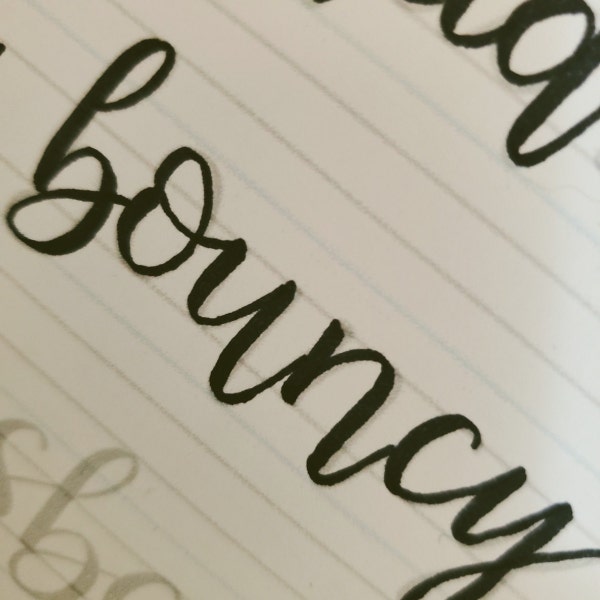 Bounce Lettering Practice Worksheets, Hand Lettering and Modern ...