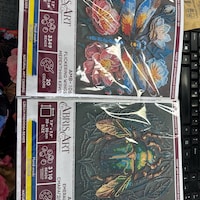 Bead Embroidery Kit on Art Canvas Cheshire Cat. Abris Art DIY Beadwork ...