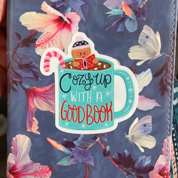 Cozy up With a Good Book Hot Cocoa Vinyl Sticker, Bookish Vinyl Decal ...