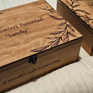 Wooden Walnut Oak Memory Keepsake Box Personalized Gift for Her, Girl ...