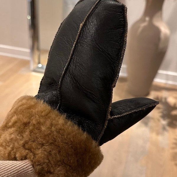 Sheepskin Shearling Mittens - Etsy
