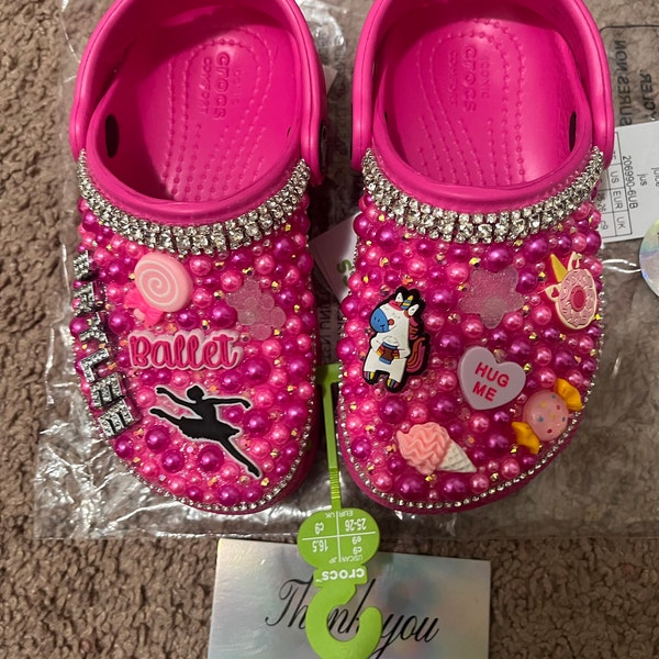 Handmade Custom Designed Bling Crocs - Infants, Toddlers and Big Kids ...