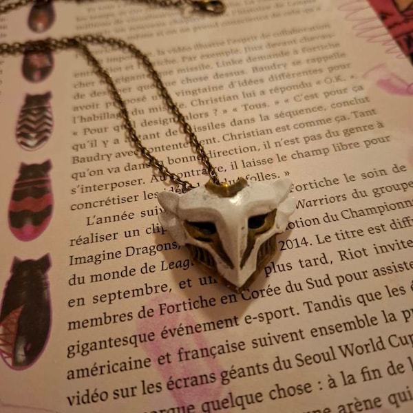 Ekko Mask Owl Guy From Arcane Necklace - League of Legends Brass ...