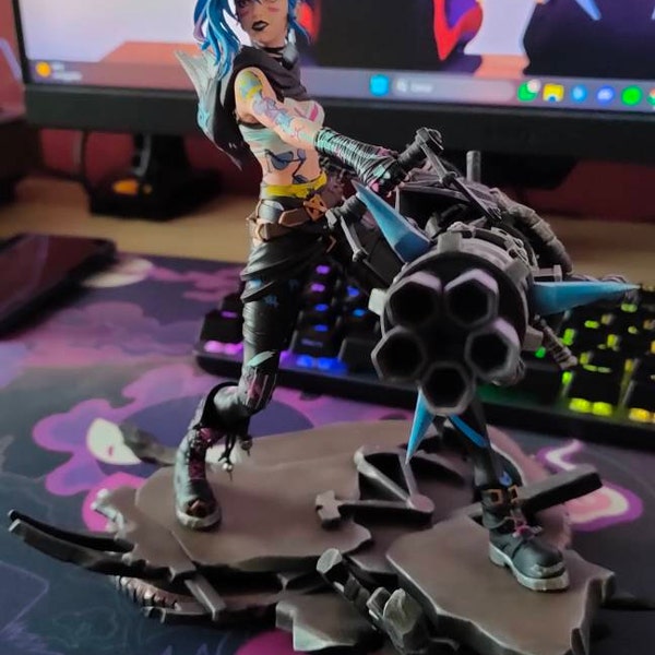 Caitlyn Statue 3D Printed | Gift for Gamer | Hand Painted | Resin ...