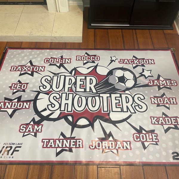 Soccer Team Banner Completely Customizable Includes Design & Print - Etsy