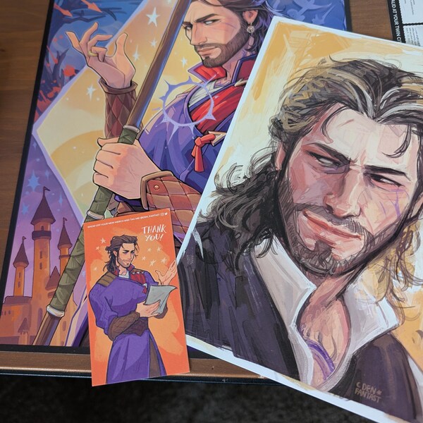 Wizard of Waterdeep (gale Dekarios) - Tarot Style Art Print - Baldur's ...