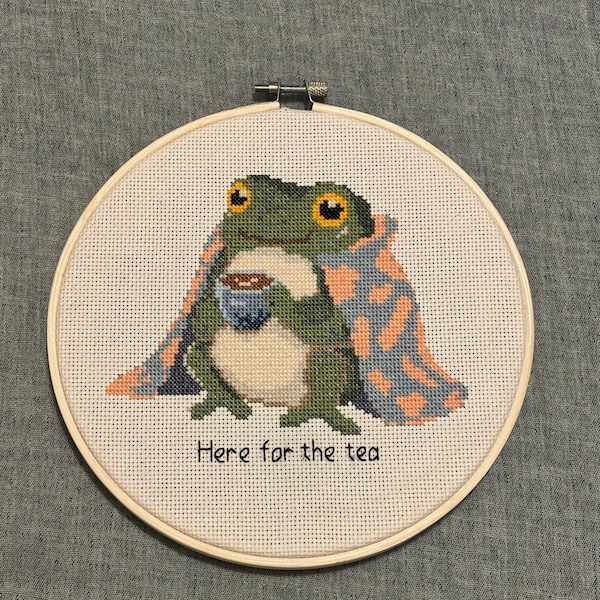 Cute Frog Traveller Cross Stitch Pattern Designs Cute Animal Embroidery ...