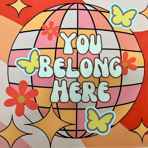 Clock for Classroom Retro Classroom Decor Groovy Spanish Classroom ...