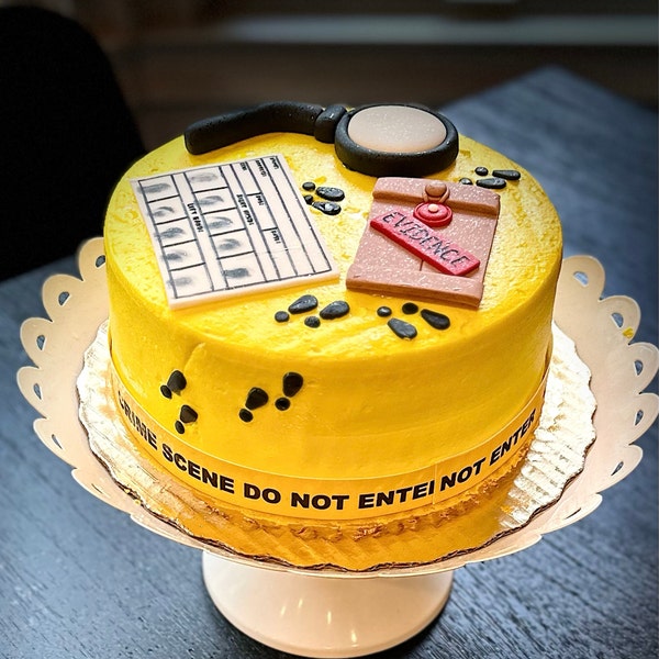 Fondant Detective Cake Toppers - Fondant Crime Scene - Fondant Escape ...