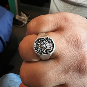 Silver St Christopher Signet Ring for Mencatholic Jewelry Personalized ...