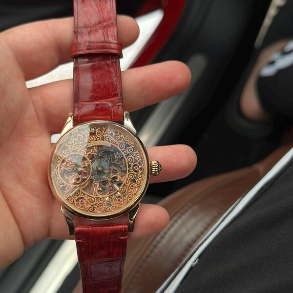 Skeleton Watch Personalized Watch Watch for Men Engraved Watch Mechanical Watch Wristwatch ...