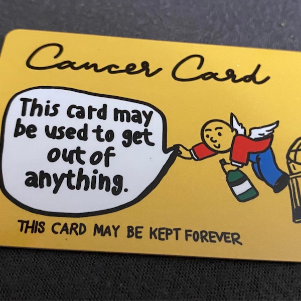 The Cancer Card - Funny Cancer Gift - Option to Add Magnet - Cancer ...
