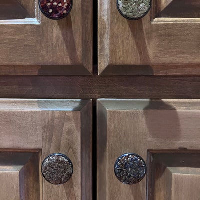 Antique Copper Spice Resin Cabinet Knobs, Farmhouse, Boho, Unique Knobs ...