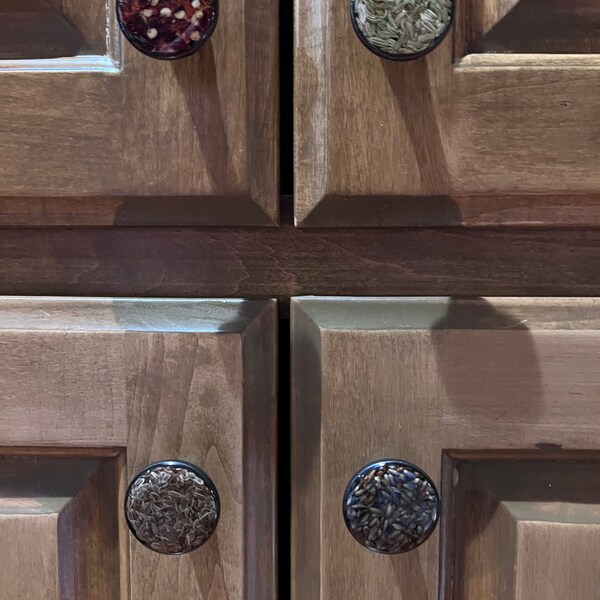 Antique Copper Spice Resin Cabinet Knobs, Farmhouse, Boho, Unique Knobs ...