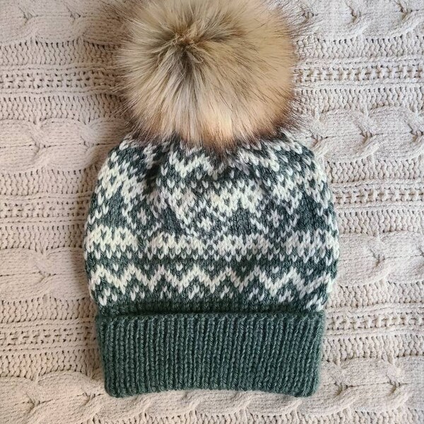 Forest Pines Beanie Knitting Pattern: Fair Isle Hat (PDF Pattern) - Etsy