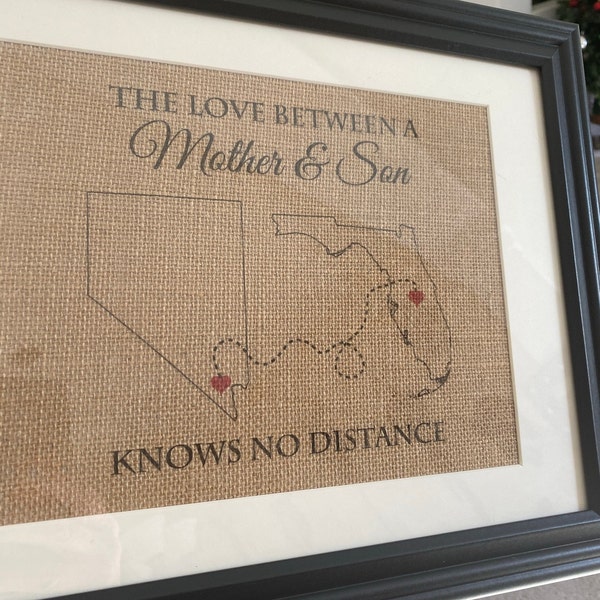 The Love Between a Mother & Son Know No Distance | Mothers Day Gift for ...