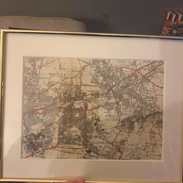 Original 1931 Mullion Surrounding Area Mounted Map - Etsy