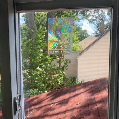Sun Suncatcher Sticker, Prism Rainbow Window Sticker, Window Decal - Etsy