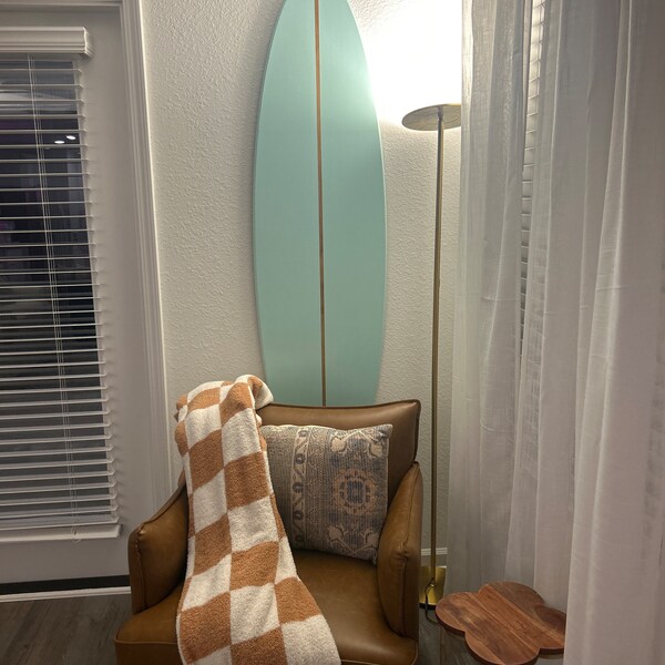 Mint Surfboard Wall Art Decor - Decorative Surfboard Sign With Custom ...