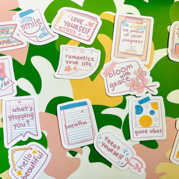 Cute Die Cut Sticker, Kawaii Japanese Lucky Charm Stickers, Waterbottle ...