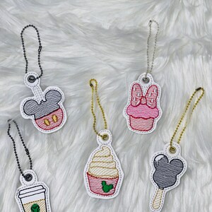 Moon Key Fob and Dangle Set Digital Embroidery File 4x4 in - Etsy