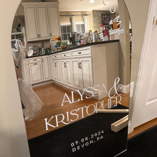 Silver Mirror Wedding Welcome Sign - Welcome Wedding Sign - Custom ...