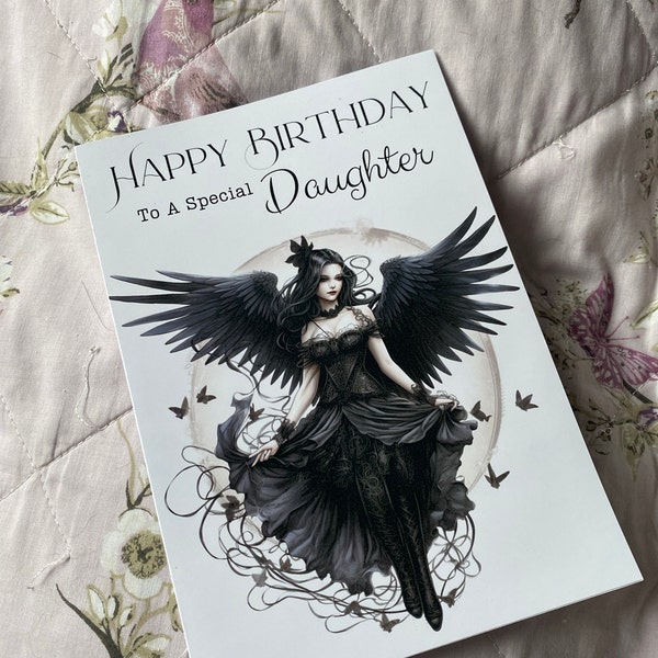 Birthday Card, Daughter Birthday Card, Goth Birthday Card, Gothic ...