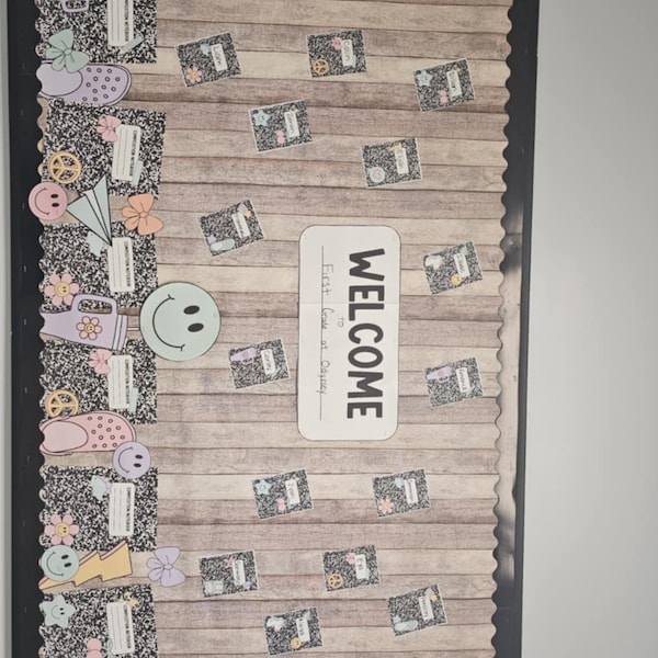 Composition Notebook Classroom Decor Bundle & Pastel Classroom Decor ...