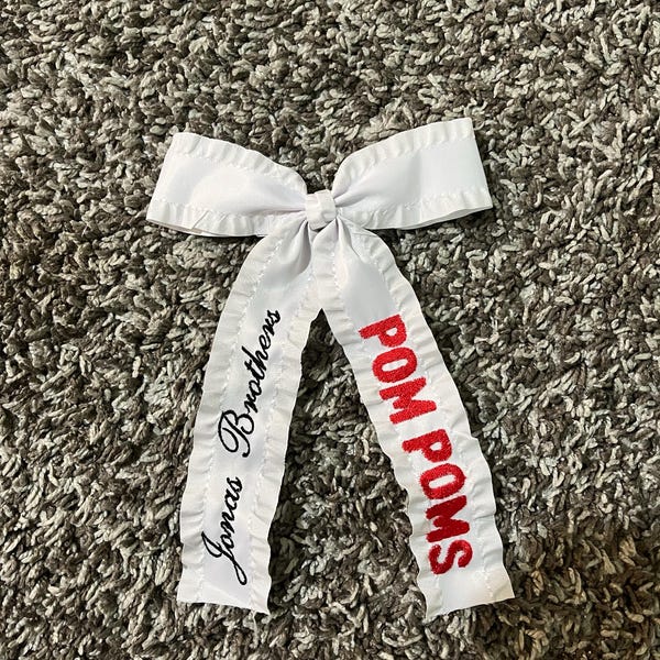 Custom Embroidered Concert Bows, Gifts for Her, Music Lovers - Etsy