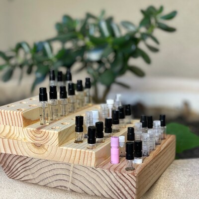 Tiered Sample Vial Display for Perfume Oil Essential Oil 1.5ml .05 Fl ...