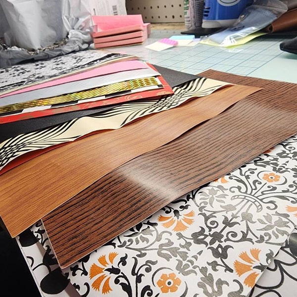 A4/A5 Sticky Back Paper Sheets, Black and White Square Design. Self ...