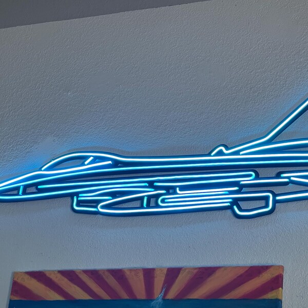 Metal Neon Aircraft Sign, Neon Sign, Neon Sign Bedroom, Neon Lights ...