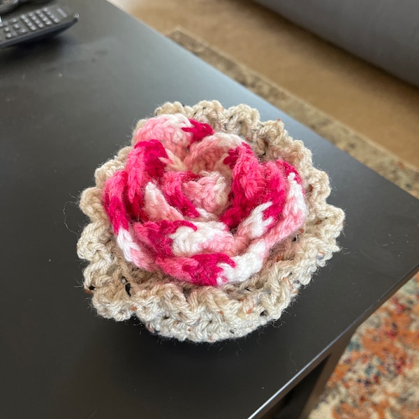 CROCHET PATTERN - Rose Flower Coaster Set Crochet Pattern Flower ...